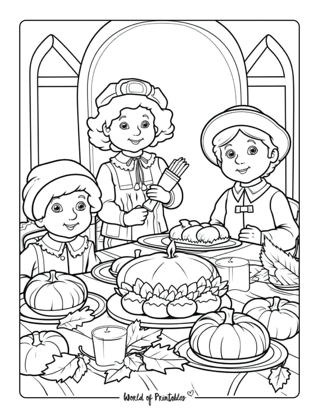 150 Best Free Thanksgiving Coloring Pages - World of Printables