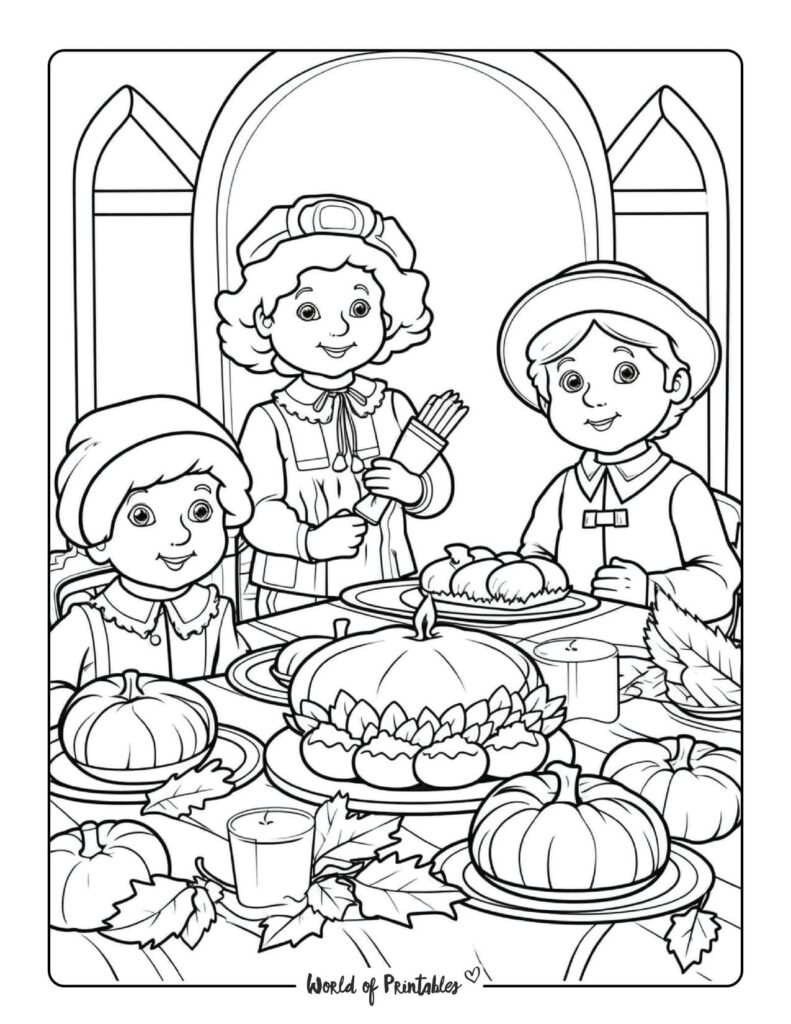 150 Best Free Thanksgiving Coloring Pages - World of Printables