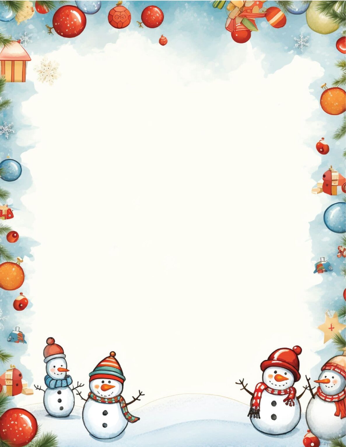 300 Free Christmas Borders - World of Printables