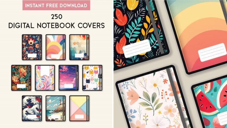 Goodnotes Notebook Covers | 250 Free Planner Covers - World of Printables