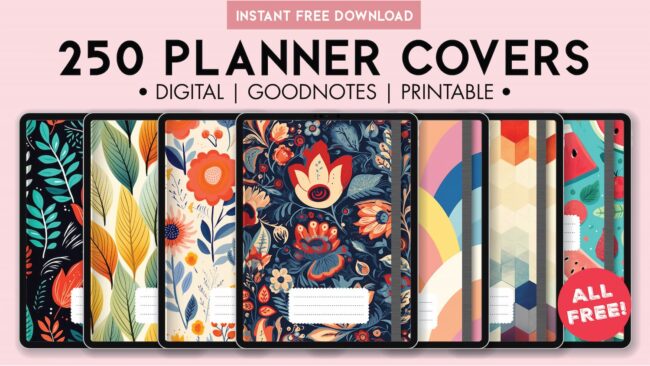 Goodnotes Notebook Covers | 250 Free Planner Covers - World of Printables