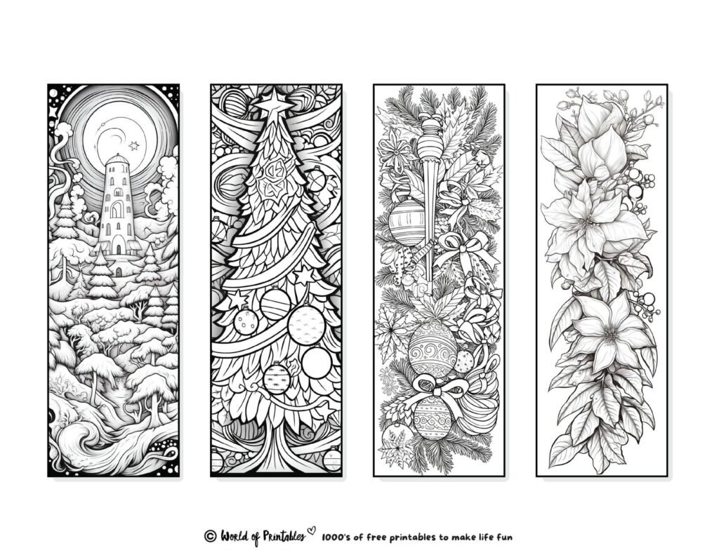 Christmas Bookmarks | 150 Free Printables - World of Printables