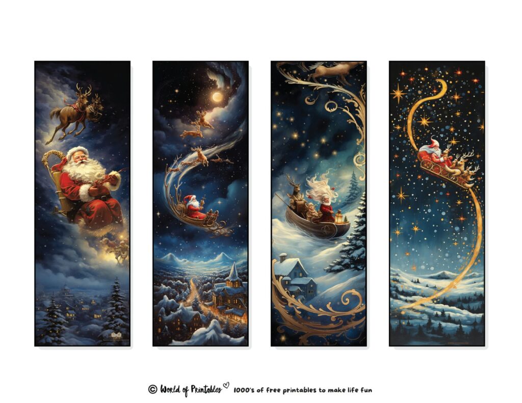 Christmas Bookmarks | 150 Free Printables - World of Printables