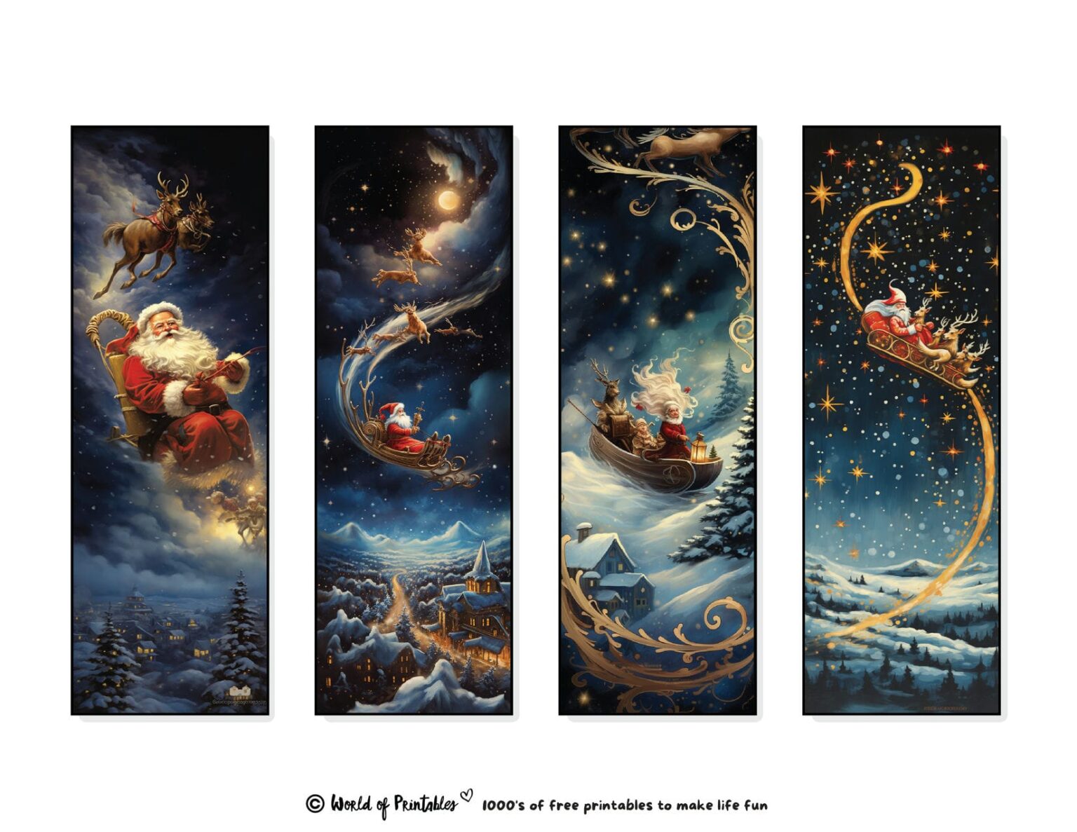 Christmas Bookmarks | 150 Free Printables - World of Printables