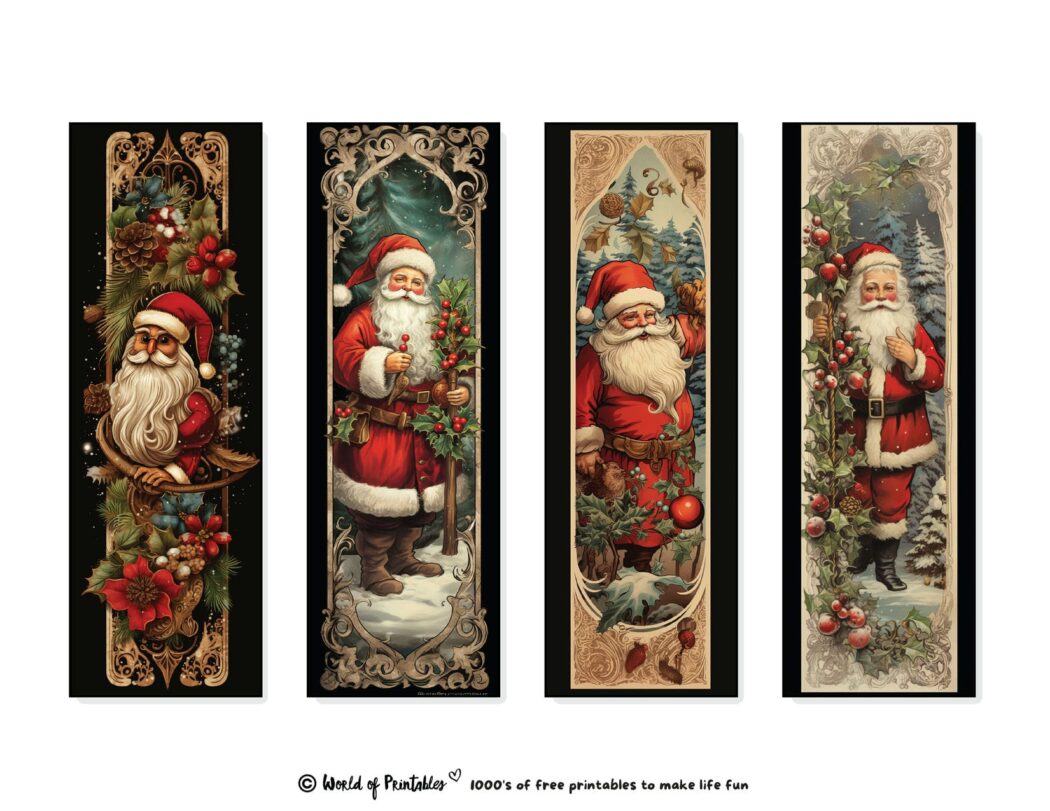 Christmas Bookmarks | 150 Free Printables - World of Printables