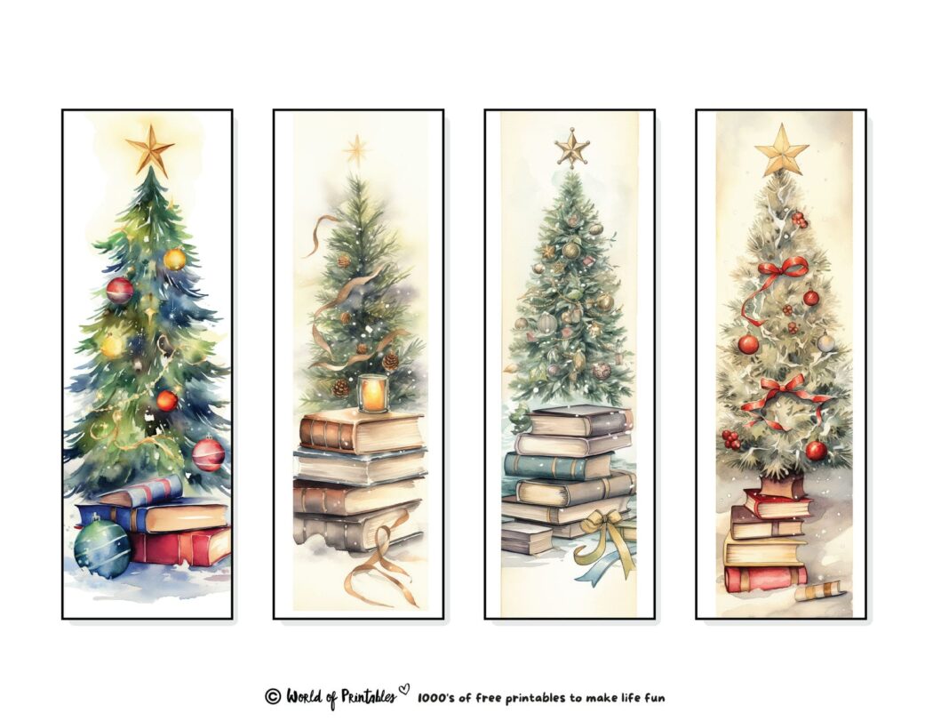 Christmas Bookmarks | 150 Free Printables - World of Printables