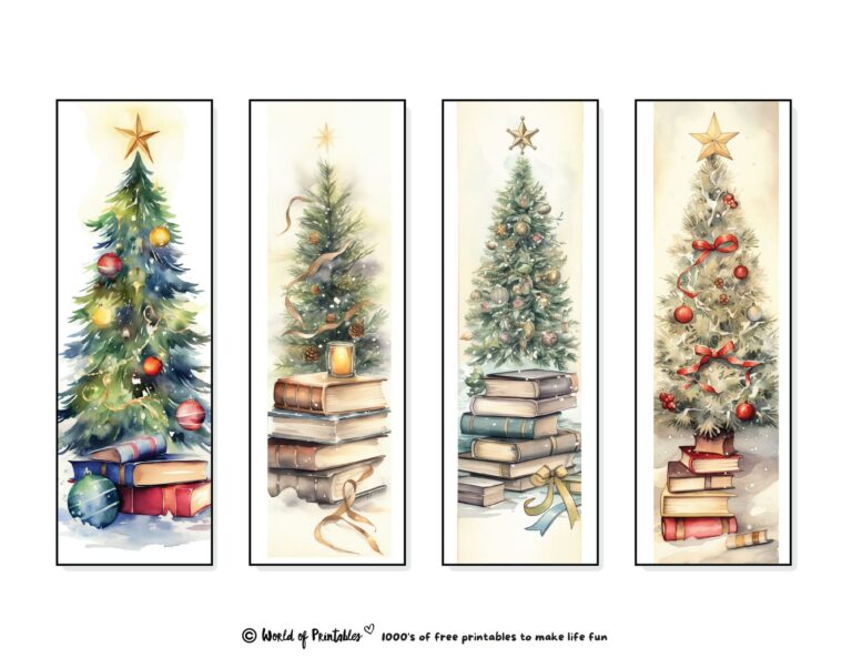 Christmas Bookmarks | 150 Free Printables - World of Printables