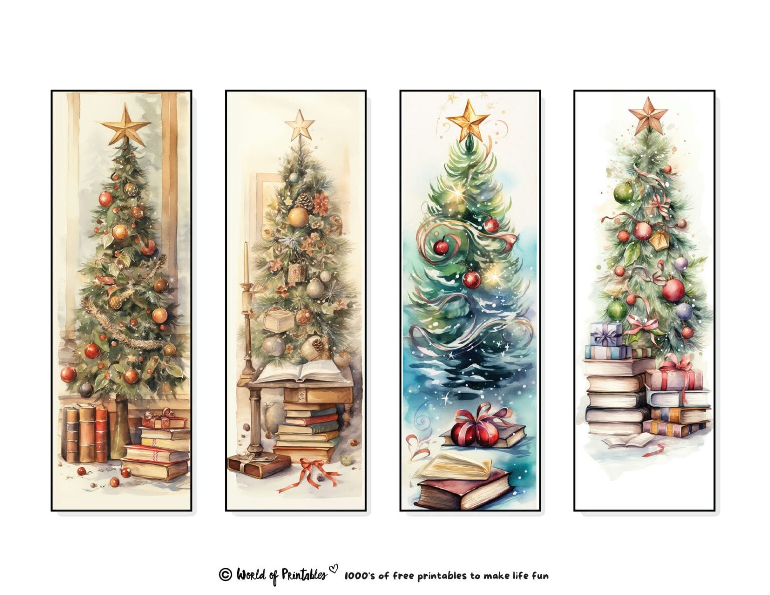 Christmas Bookmarks | 150 Free Printables - World of Printables