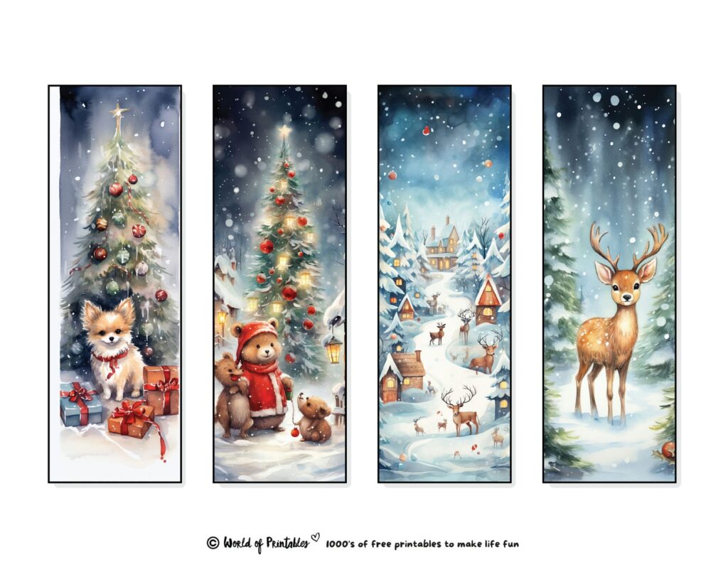 Christmas Bookmarks | 150 Free Printables - World of Printables