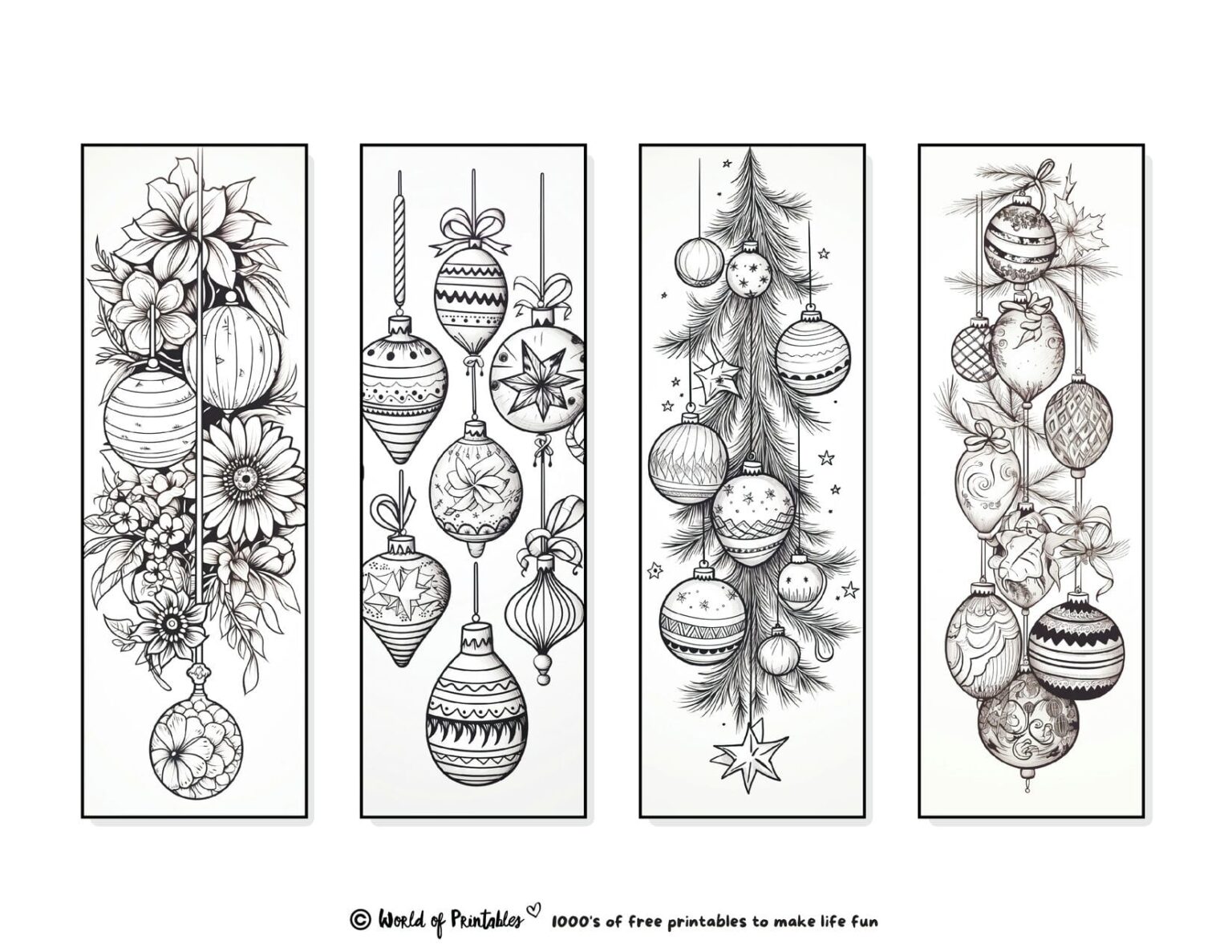 Christmas Bookmarks | 150 Free Printables - World of Printables