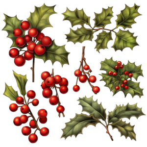 Christmas Holly Clipart - World of Printables