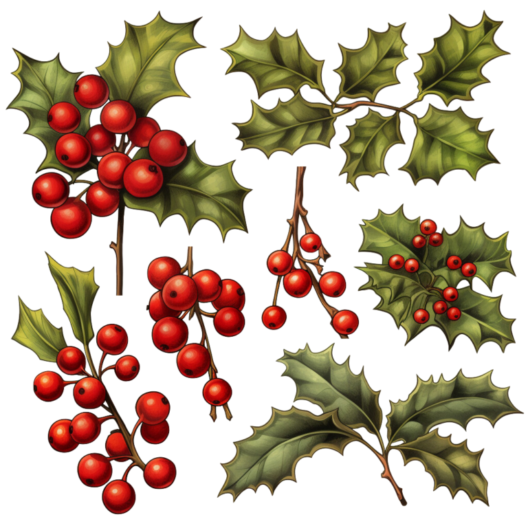 Christmas Holly Clipart - World of Printables