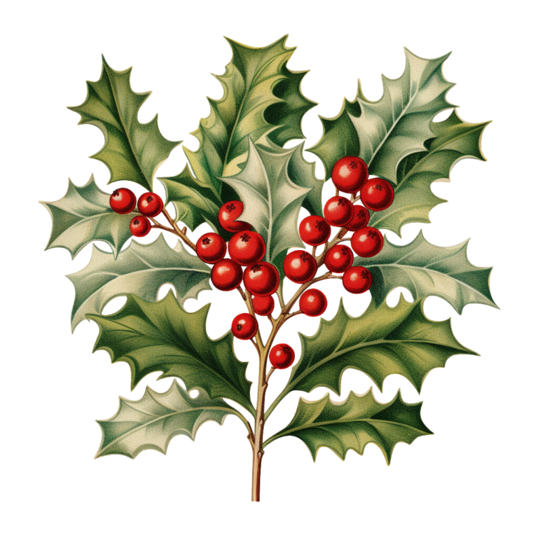 Christmas Holly Clipart - World of Printables