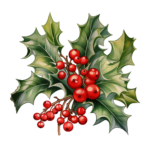Christmas Holly Clipart - World of Printables