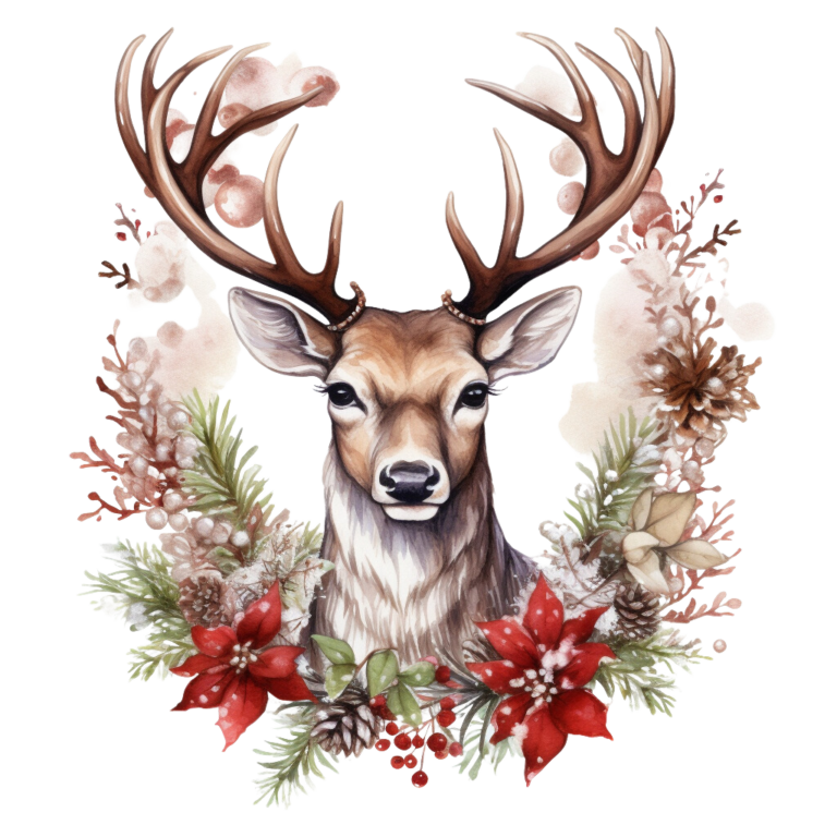 Christmas Reindeer Clipart - World of Printables