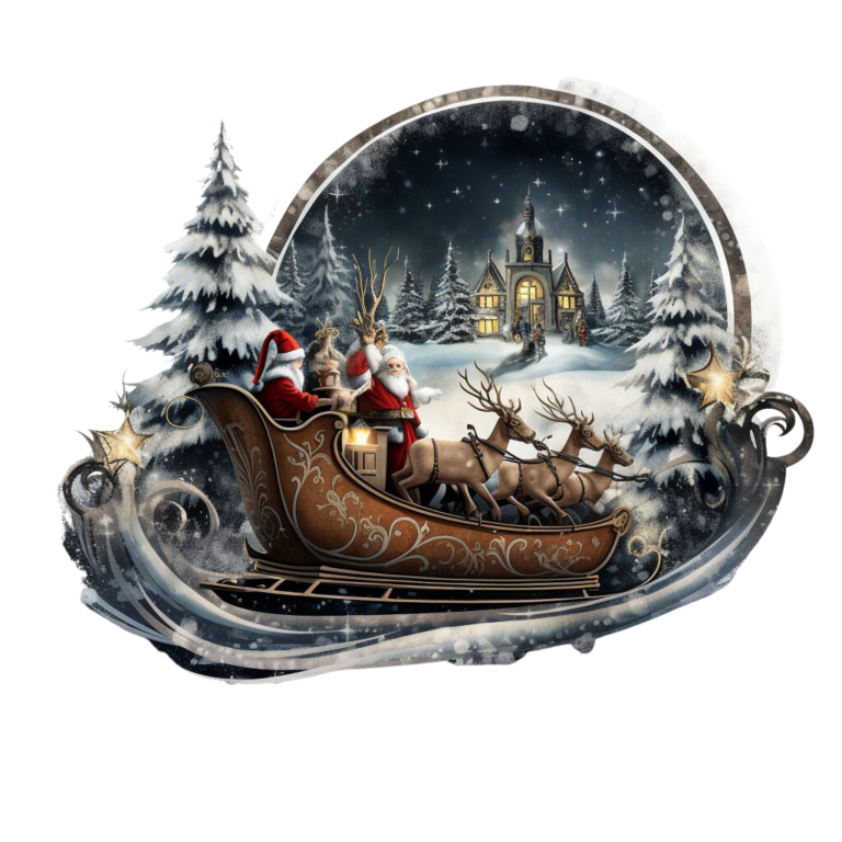 Christmas Sleigh Clipart - World of Printables