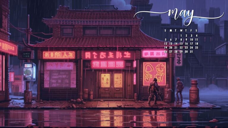 Free May 2024 Calendar Wallpaper