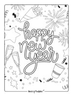 New Year Coloring Sheets - World of Printables