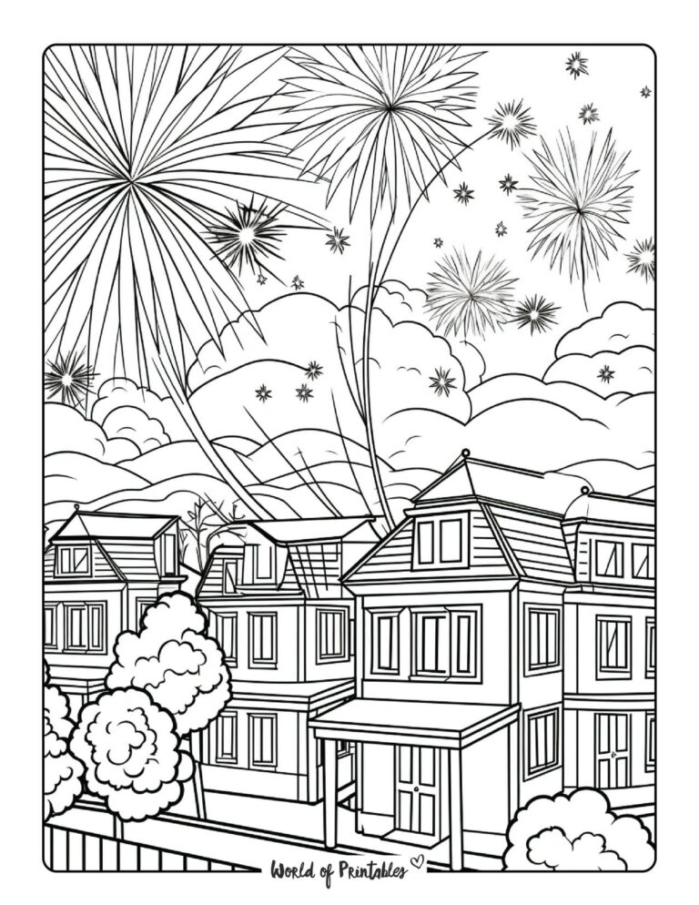 New Year Coloring Sheets - World of Printables
