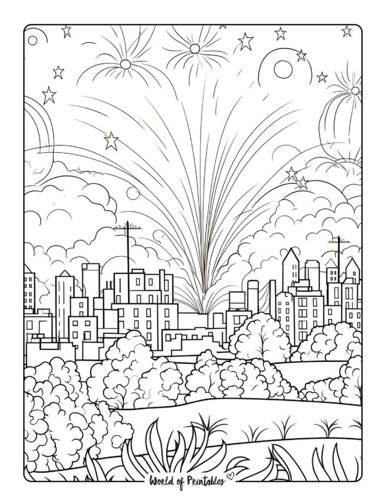 New Year Coloring Sheets - World of Printables