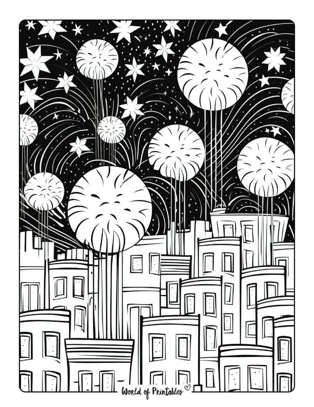 New Year Coloring Sheets - World of Printables