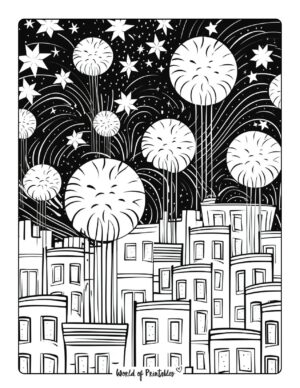 New Year Coloring Sheets - World of Printables