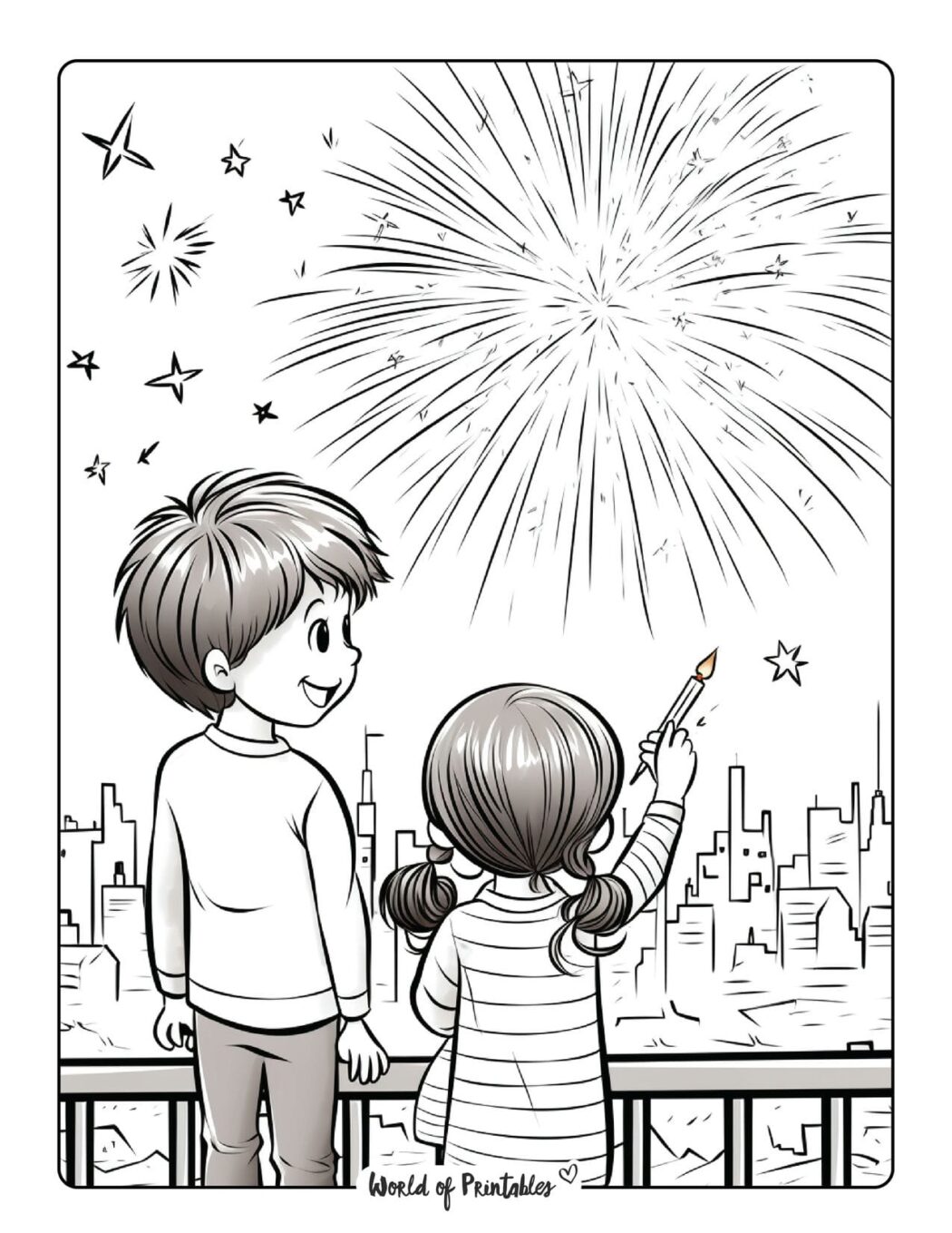 New Year Coloring Sheets - World of Printables