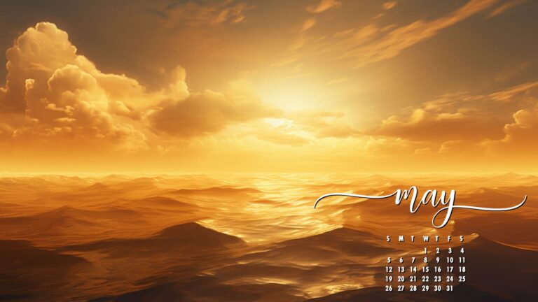 Free May 2024 Calendar Wallpaper