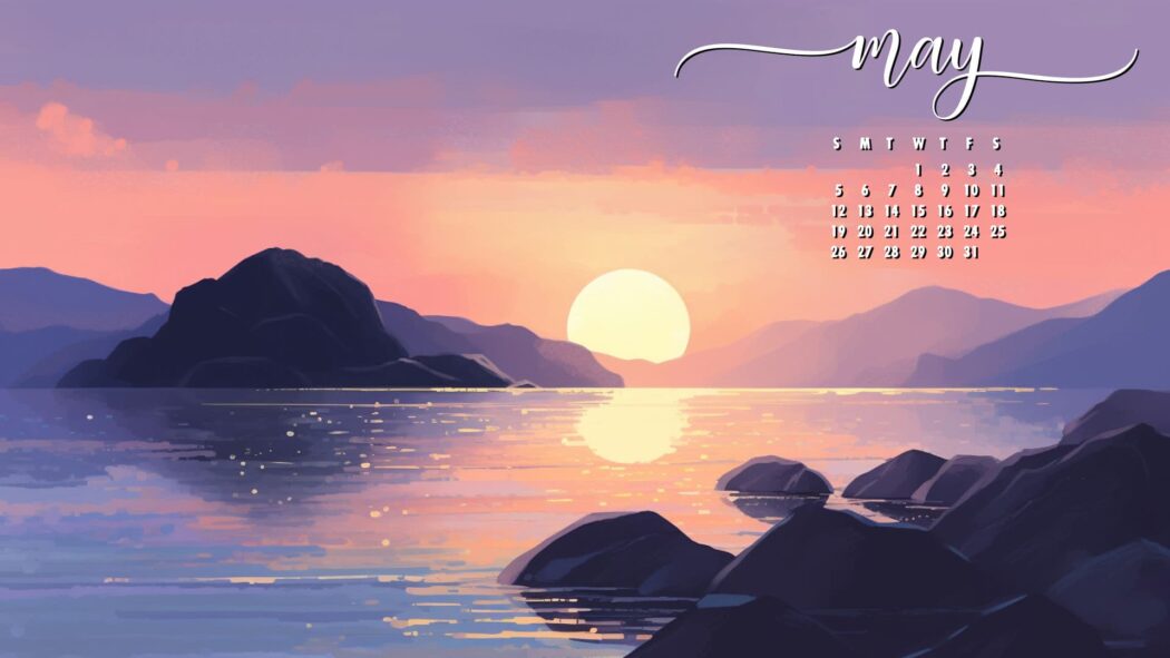 Free May 2024 Calendar Wallpaper