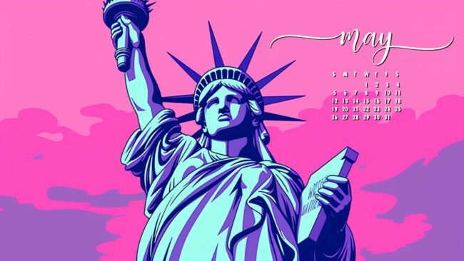Free May 2024 Calendar Wallpaper