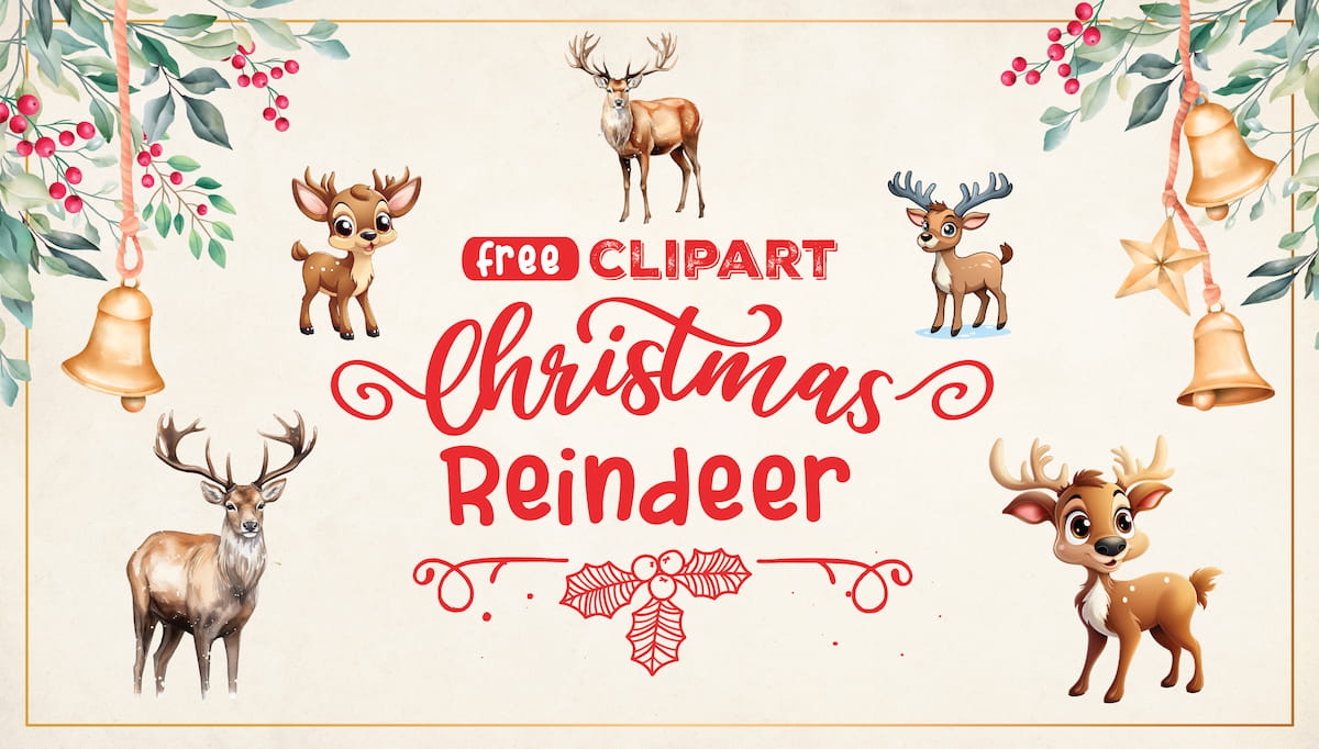 Christmas Reindeer Clipart - World of Printables