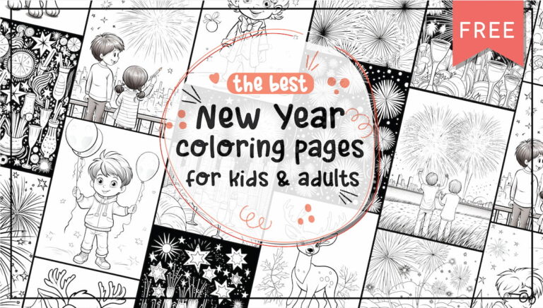 New Year Coloring Sheets - World of Printables