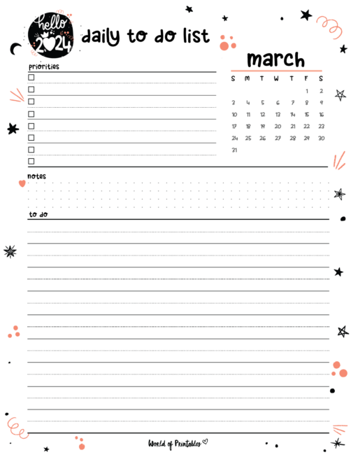 Free Printable March 2024 Planners - World of Printables