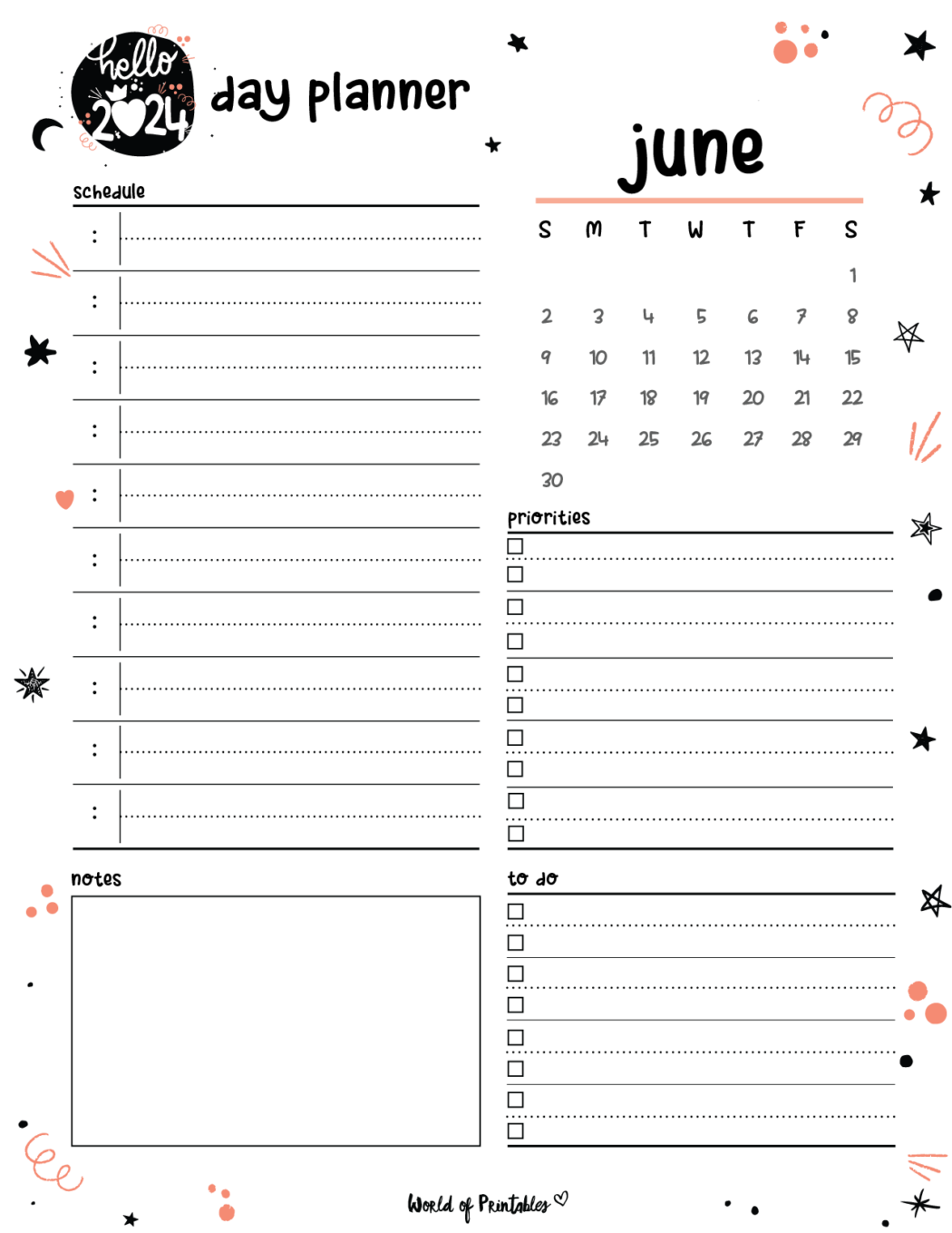 Free Printable June 2024 Planners - World of Printables