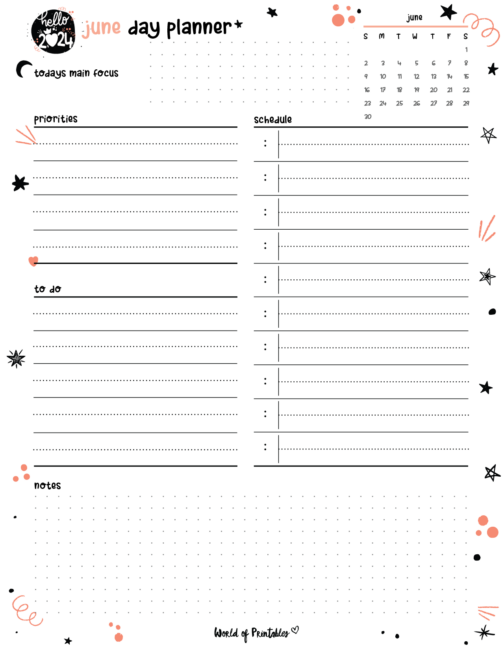 Free Printable June 2024 Planners - World of Printables