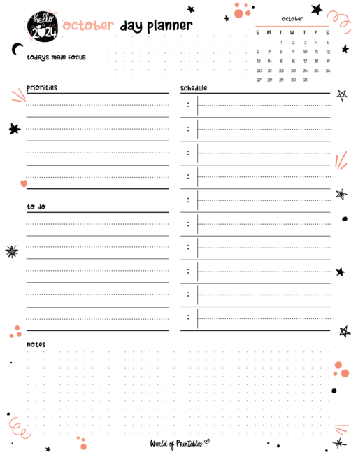Free Printable October 2024 Planners - World of Printables