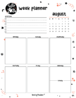 Free Printable August 2024 Planners