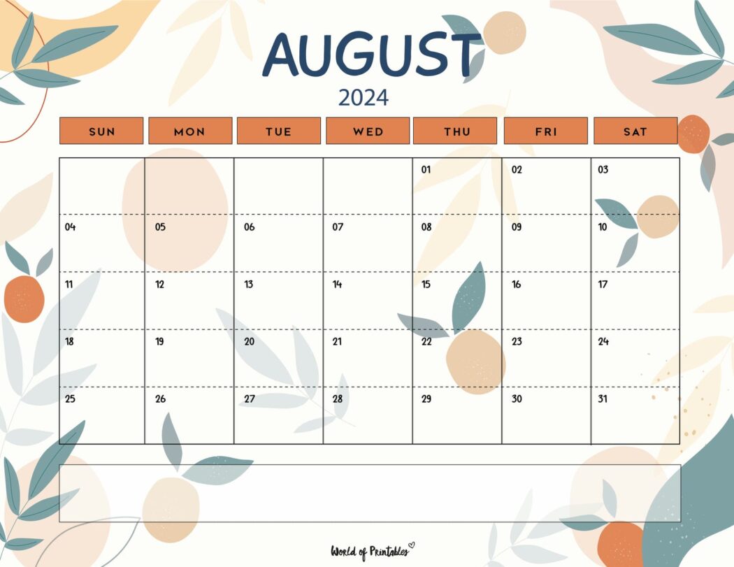125 Best August 2024 Calendars - World of Printables