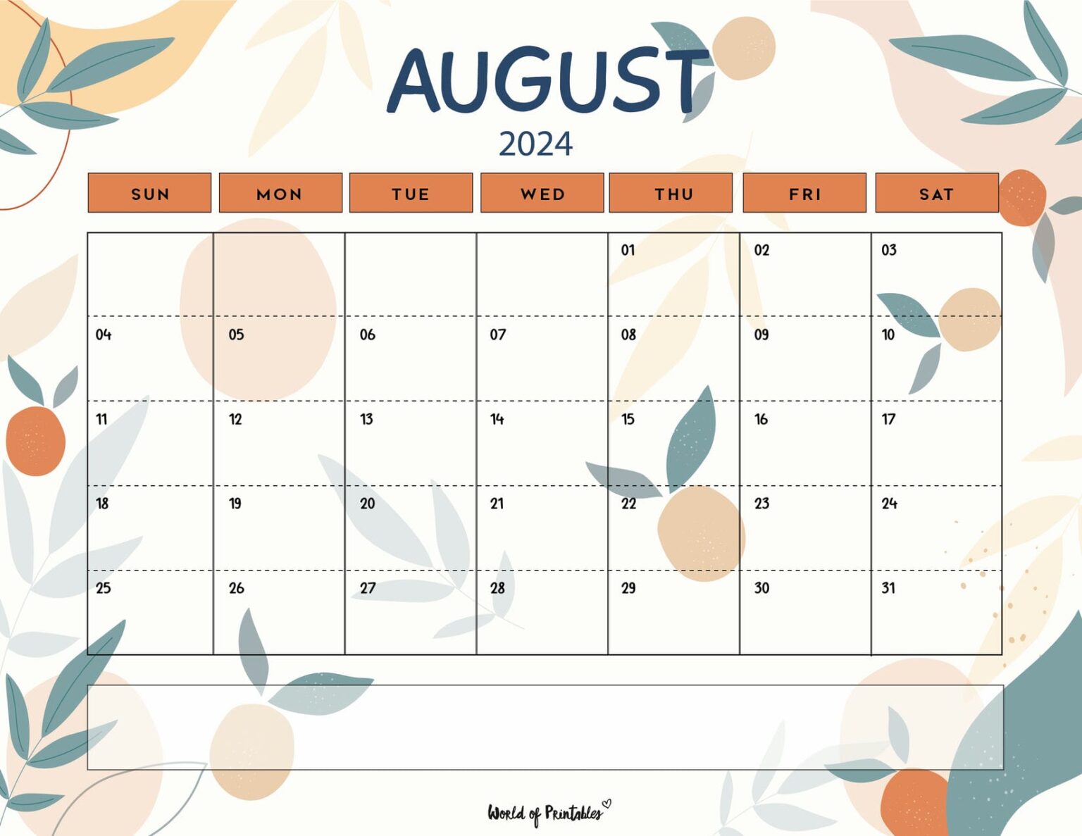 125 Best August 2024 Calendars - World of Printables