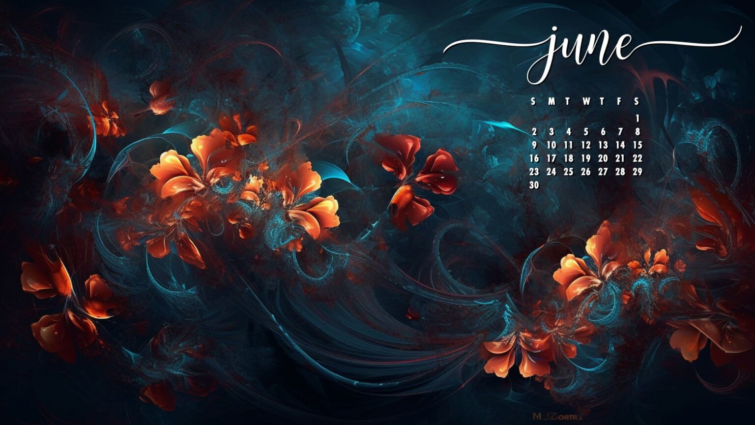 Free June 2024 Calendar Wallpaper