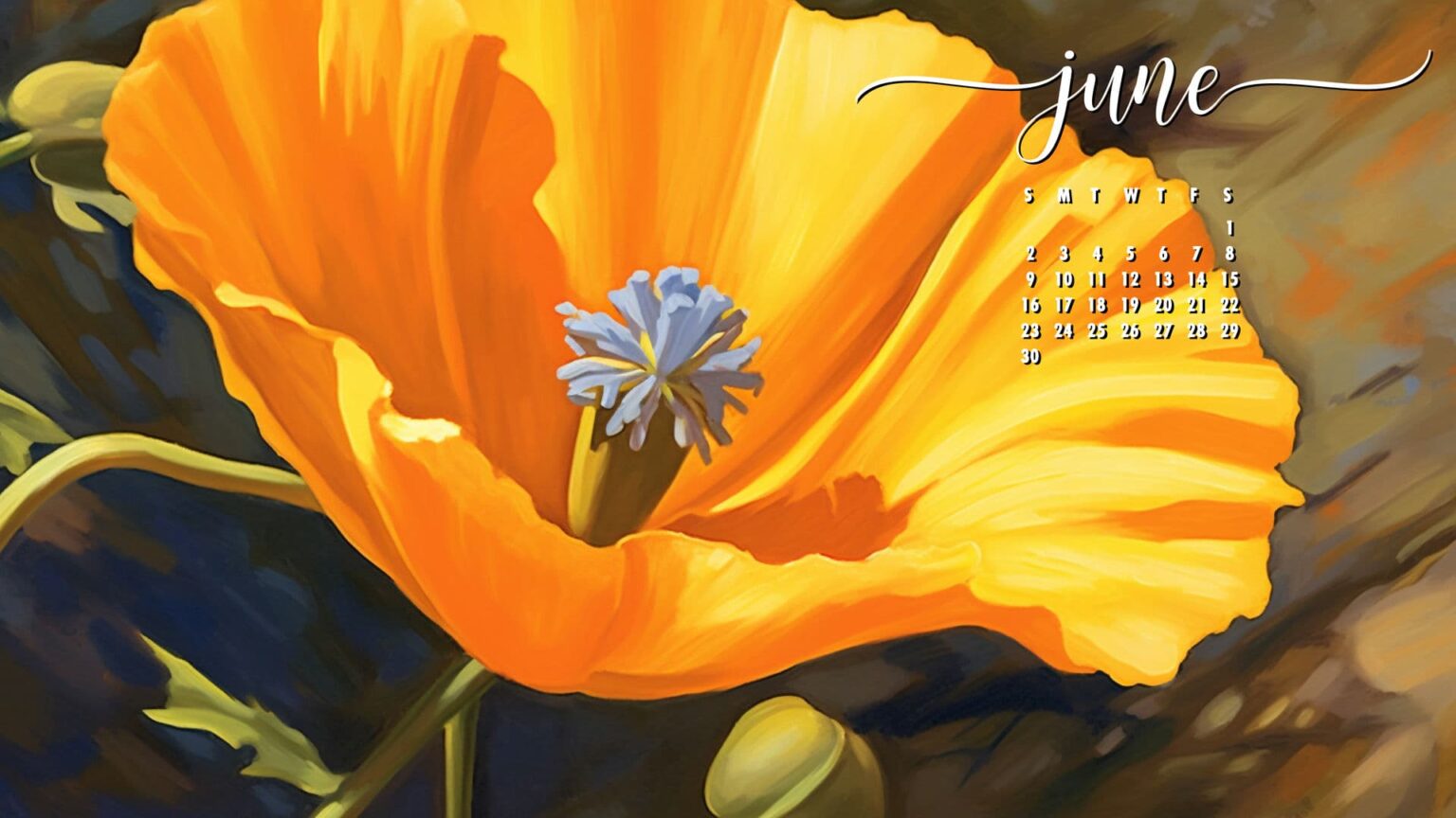 Free June 2024 Calendar Wallpaper