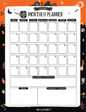 Halloween Planner Set - World of Printables