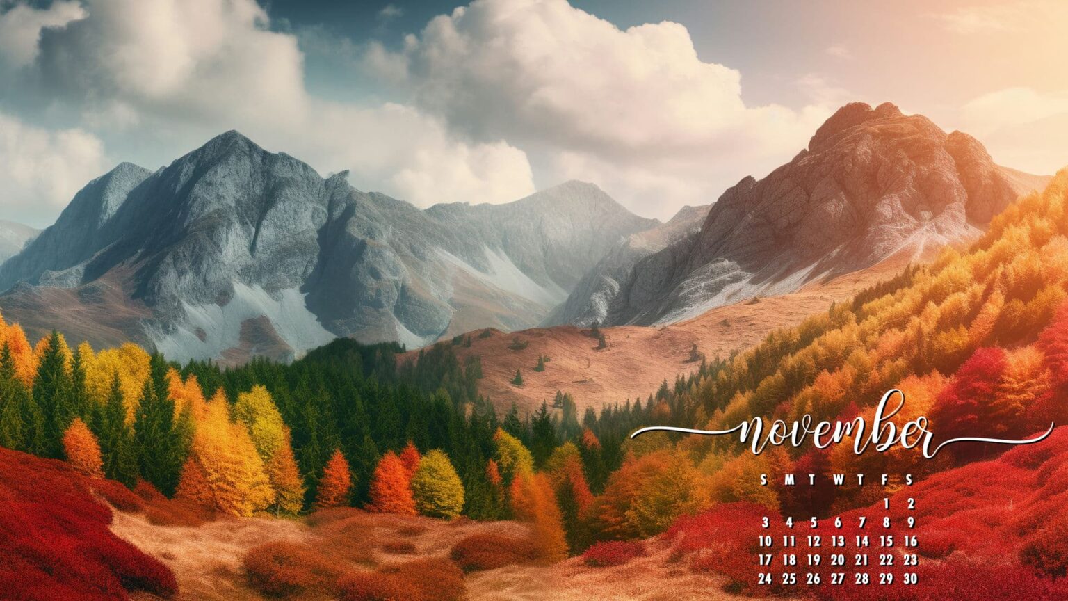 November Calendar Wallpaper | 100 Best Desktop & Phone Backgrounds