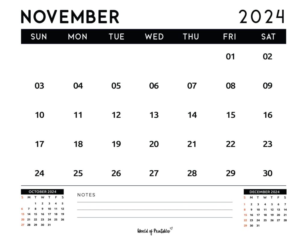 November 2024 Calendars | 100+ Styles - World of Printables