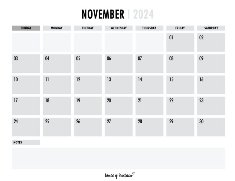November 2024 Calendars | 100+ Styles - World of Printables