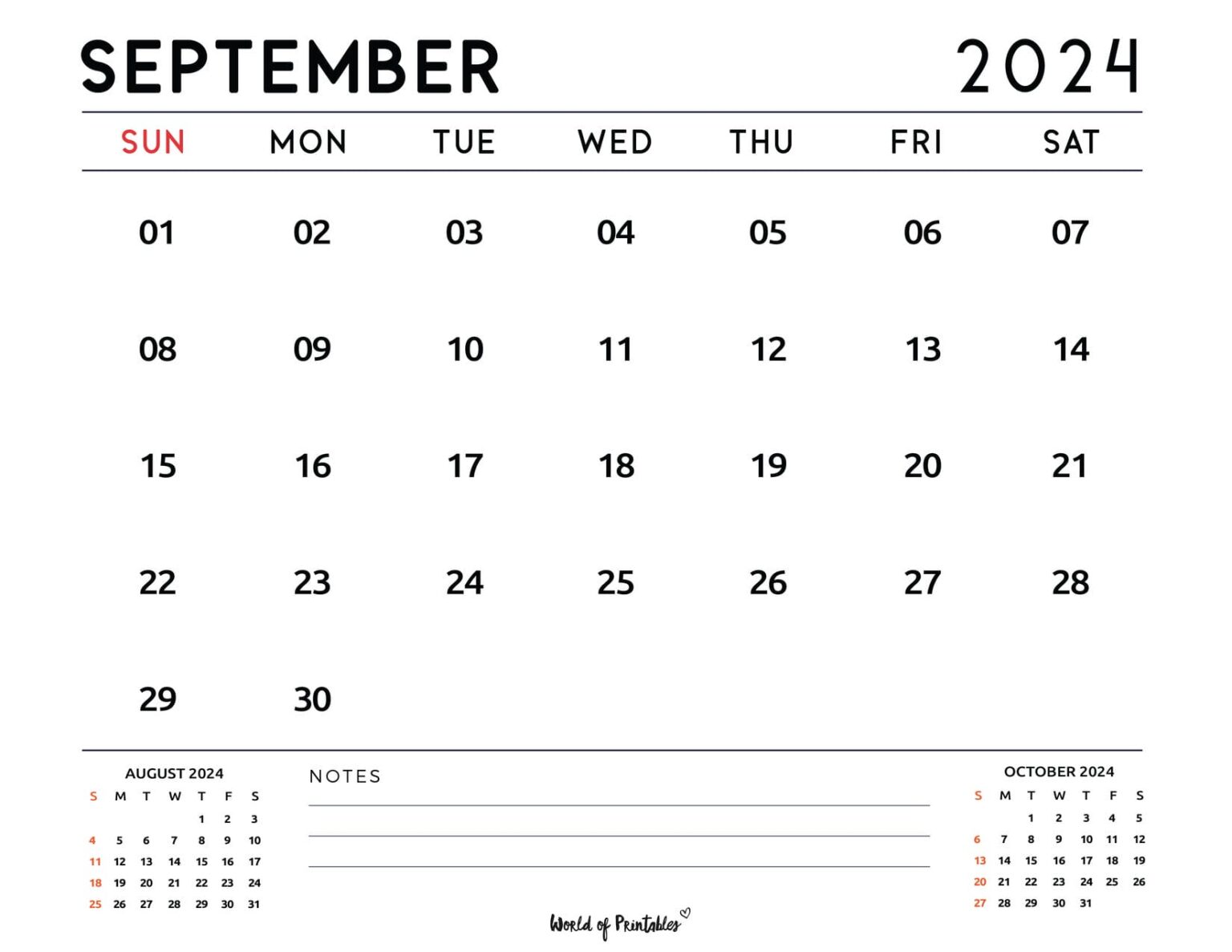 September 2024 Calendars | 100+ Styles - World of Printables