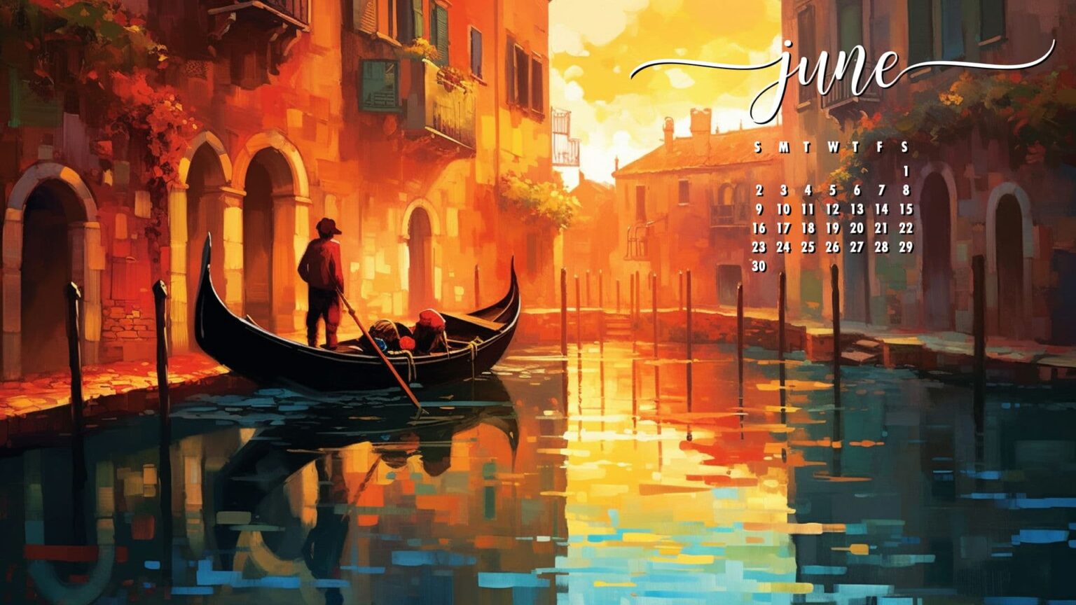 Free June 2024 Calendar Wallpaper