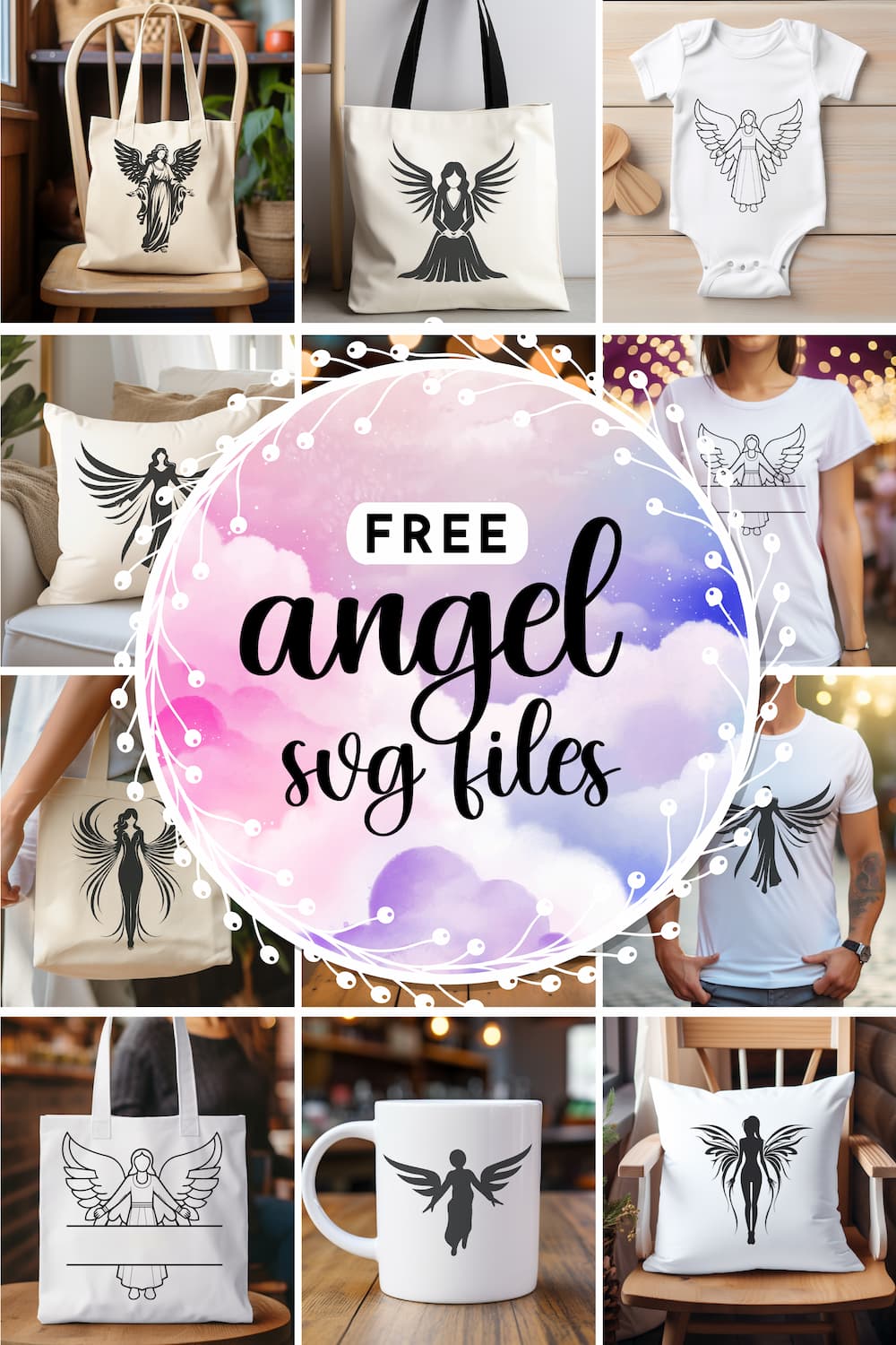 15 Free Angel SVG Files - World of Printables