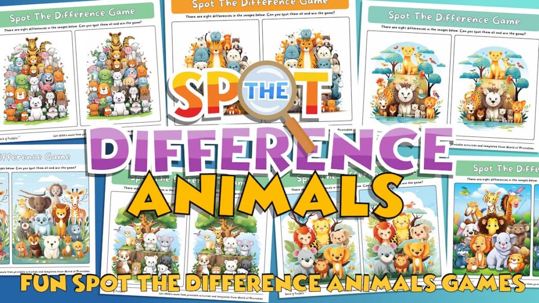 Animal Spot The Difference Games - World of Printables