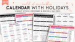 Free Printable Calendars For 2021 & 2022 - World of Printables